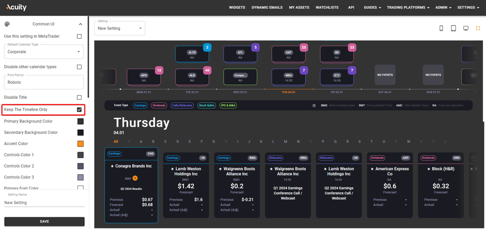 Product Updates | Changelog | Acuity Trading